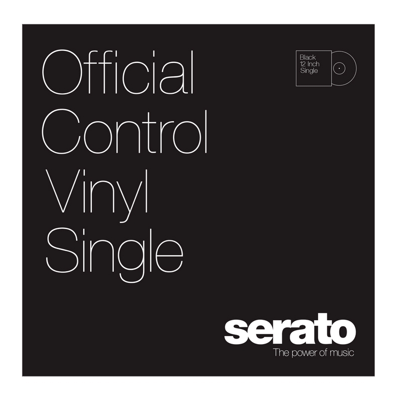 12’’ Serato Control Vinyl - Standard Colours - BLACK (SINGLE)