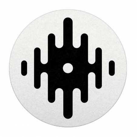 Serato DJ Logo Slipmats - Black on White (para)