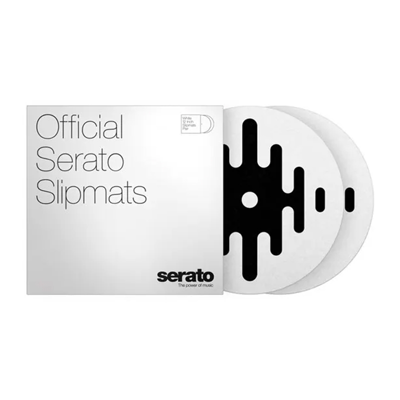 Serato DJ Logo Slipmats - Black on White (para)