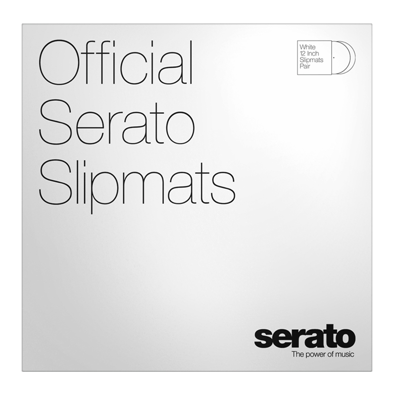 Serato DJ Logo Slipmats - Black on White (para)